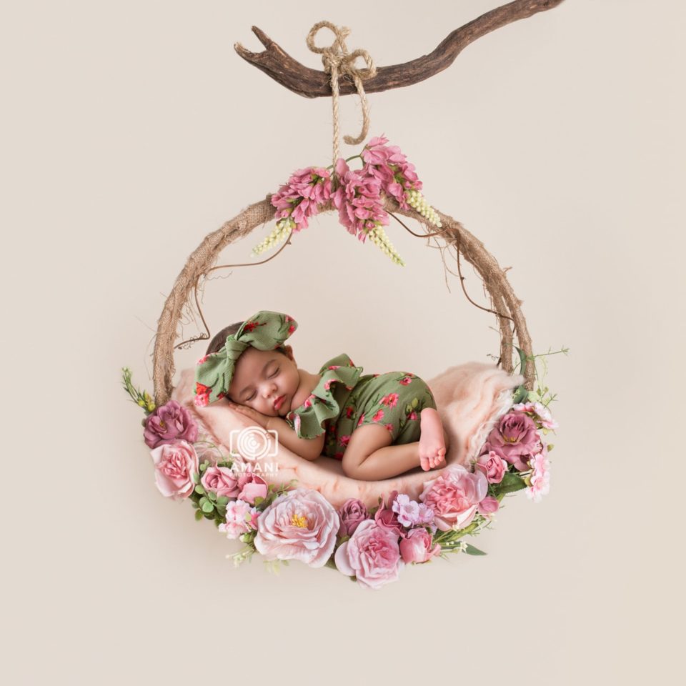 Baby Fatima & Baby Mariam Twins Newborn Photos - Amani Photography